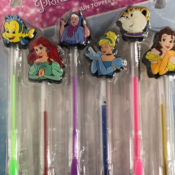 Disney | Other | Disney Princess 6 Pen Topper Pack | Poshmark